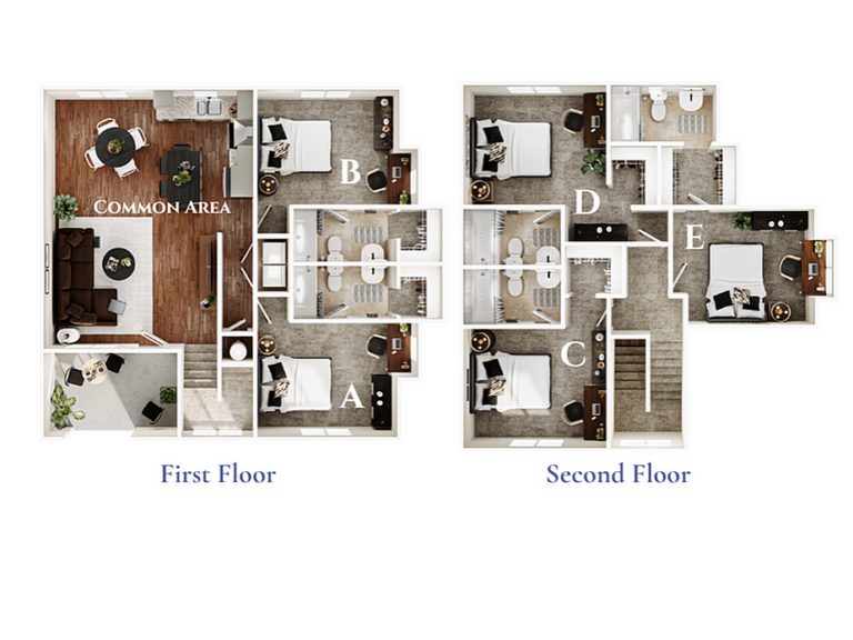 Floor Plans | UNCC Apartments for Rent | Arcadia